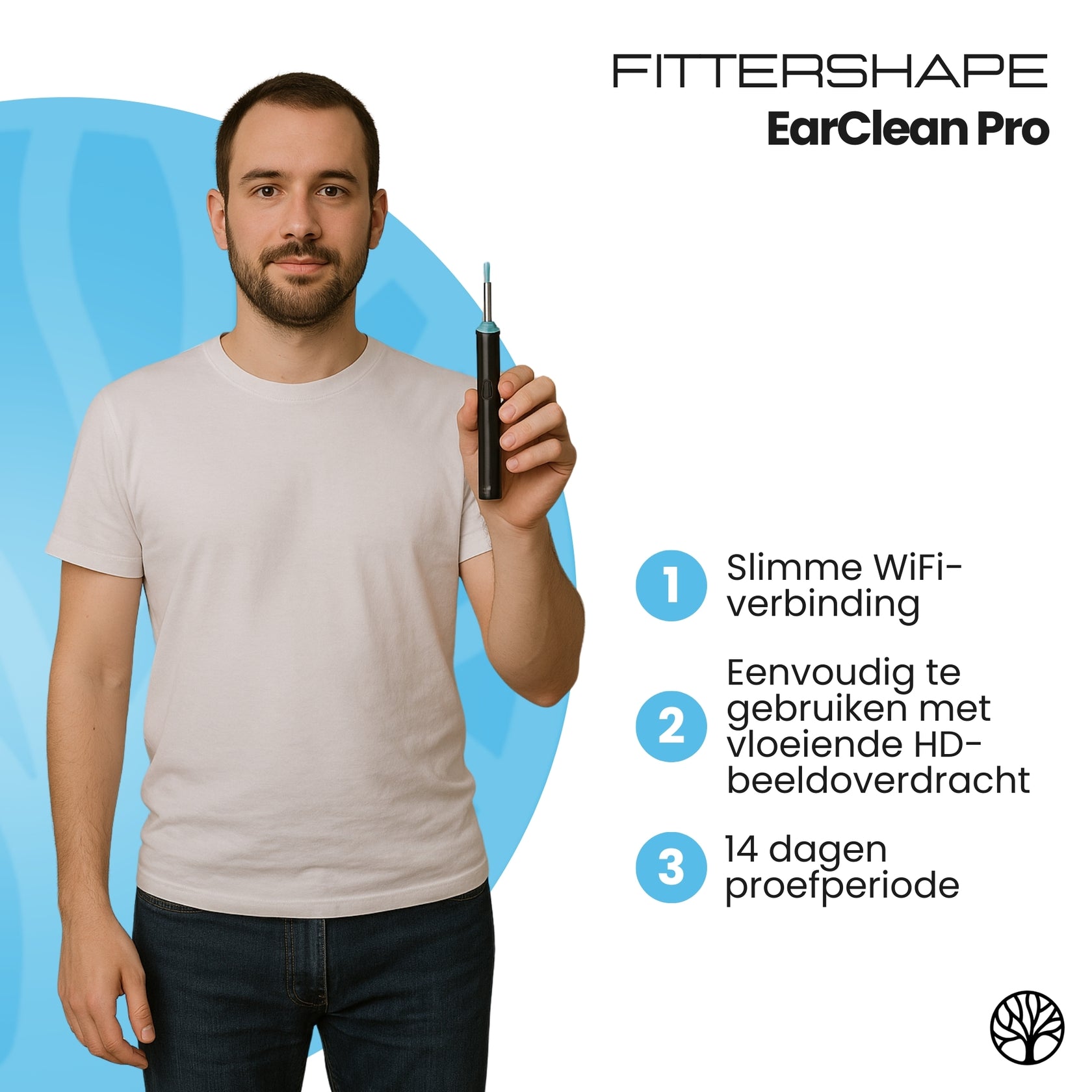 Fittershape EarClean Pro – Slimme otoscoop voor veilig oorsmeer verwijderen