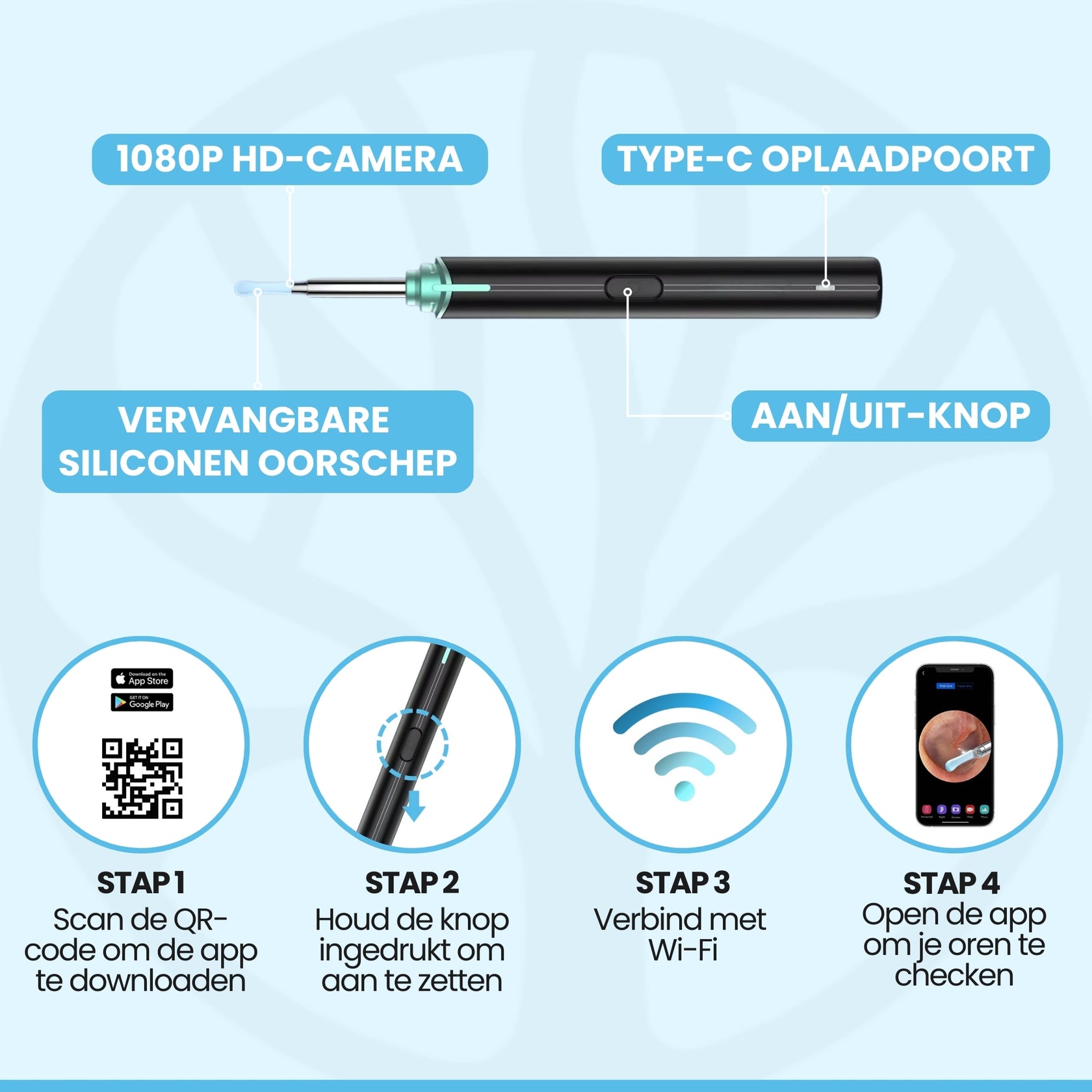 Fittershape EarClean Pro – Slimme otoscoop voor veilig oorsmeer verwijderen