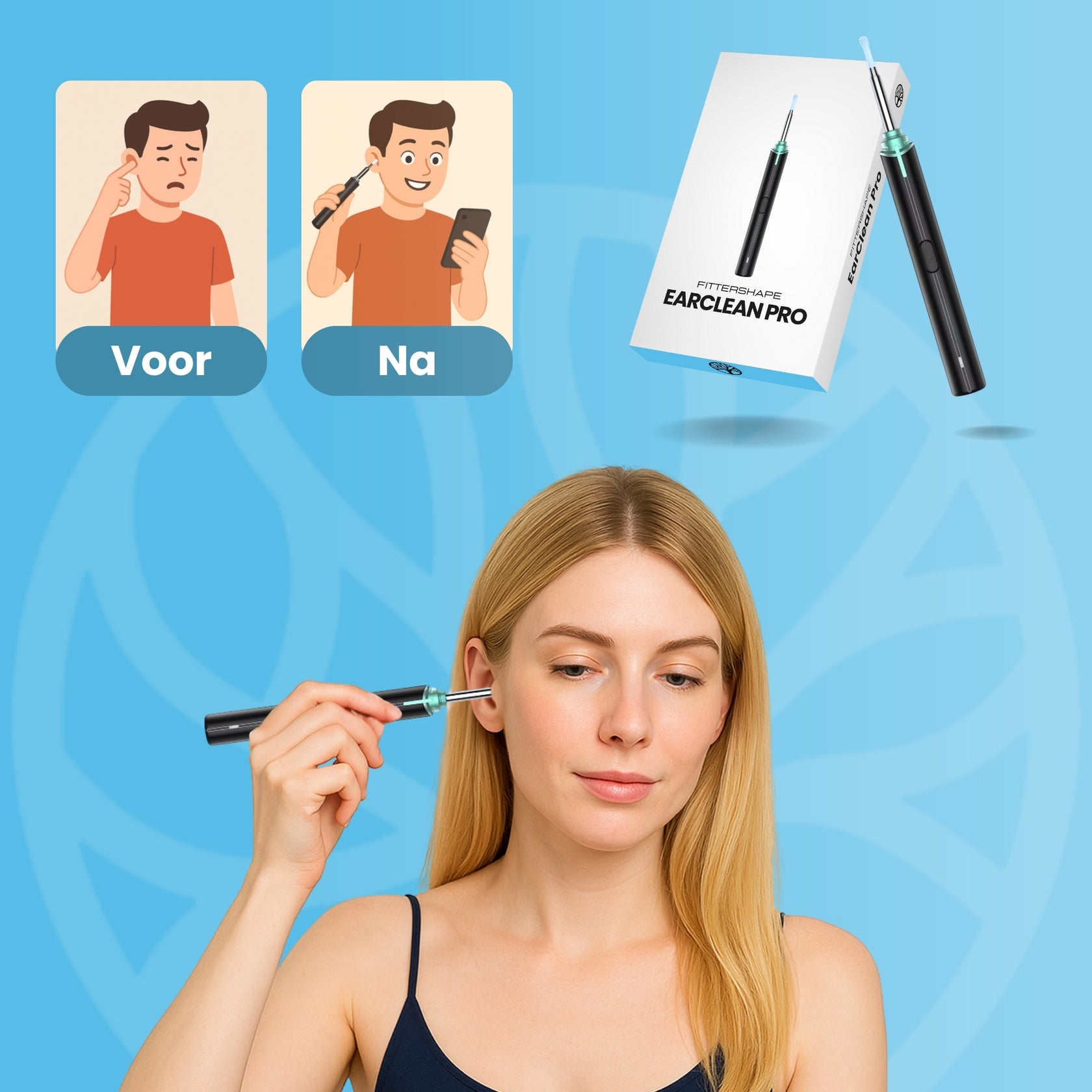 Fittershape EarClean Pro – Slimme otoscoop voor veilig oorsmeer verwijderen