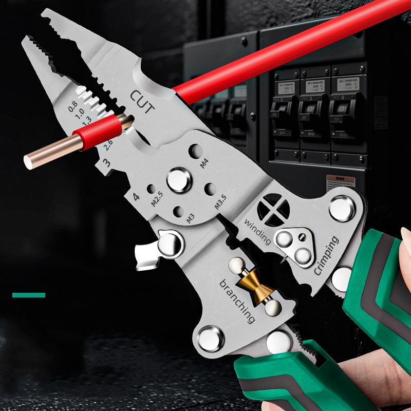 Krimp- en draadstriptang – elektrisch gereedschap – met LED-indicator ...